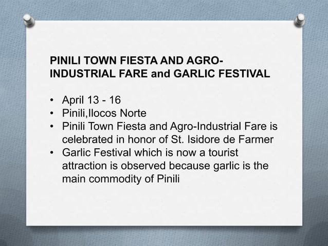 Festivals (REGION 1) Philippines | PPTX | National & Civic Holidays ...