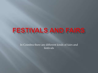 Festivals and fairs | PPTX