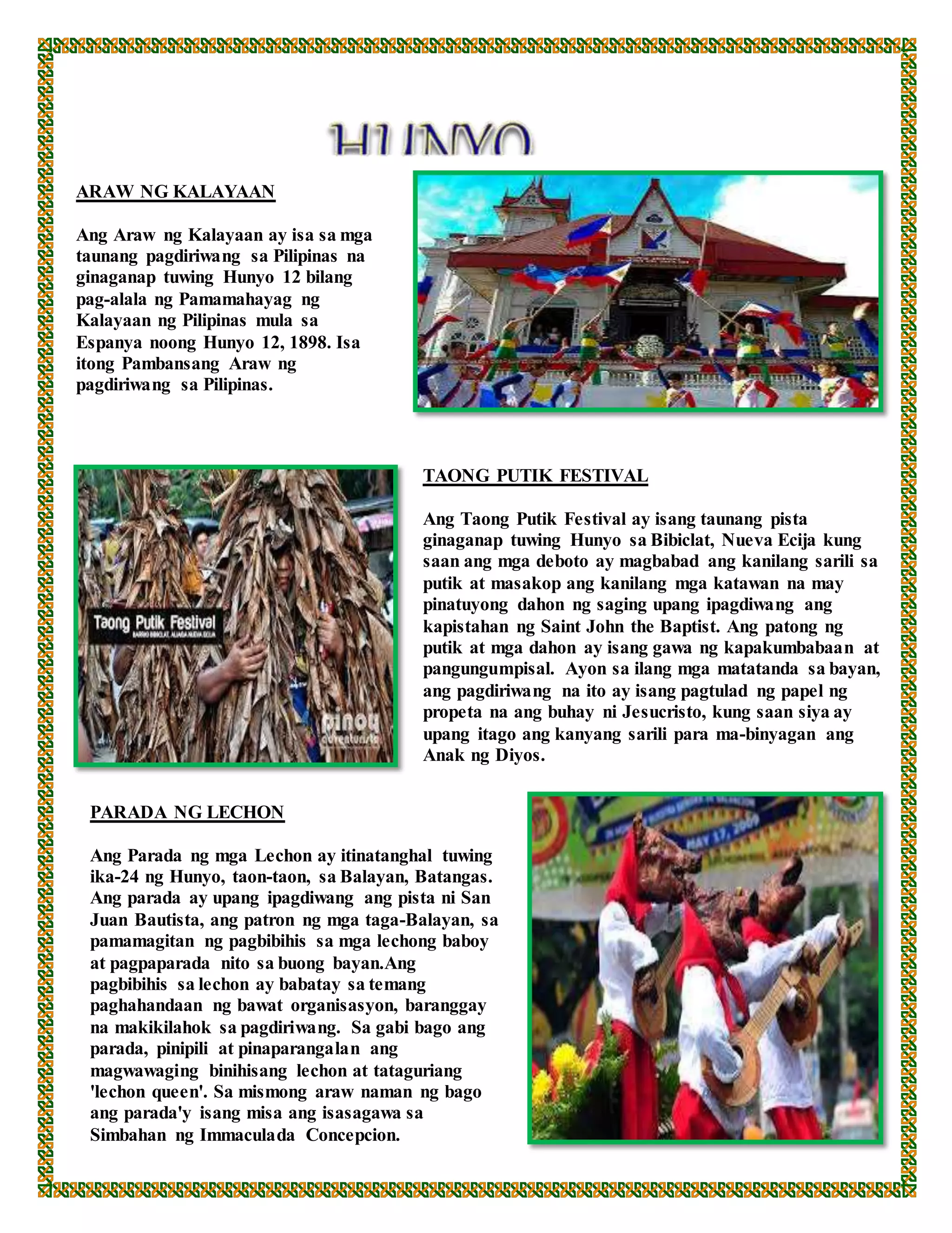 Festival sa Pilipinas | DOCX