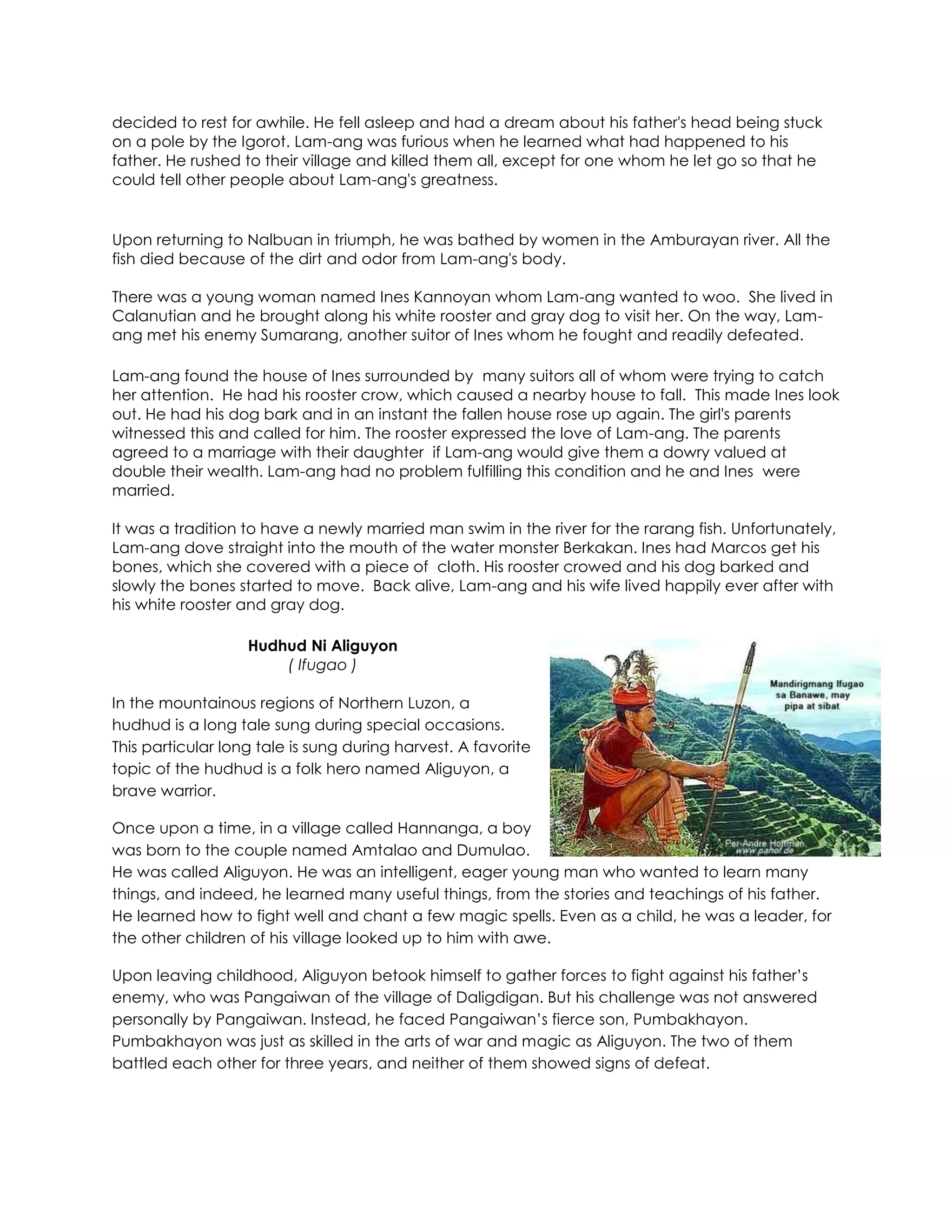 Festivals in northern luzon | DOCX