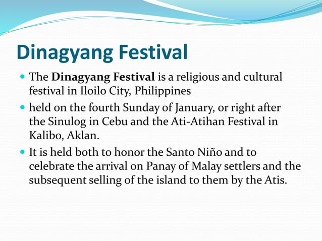 Major Festivals in Visayas | PPTX | National & Civic Holidays | Holidays