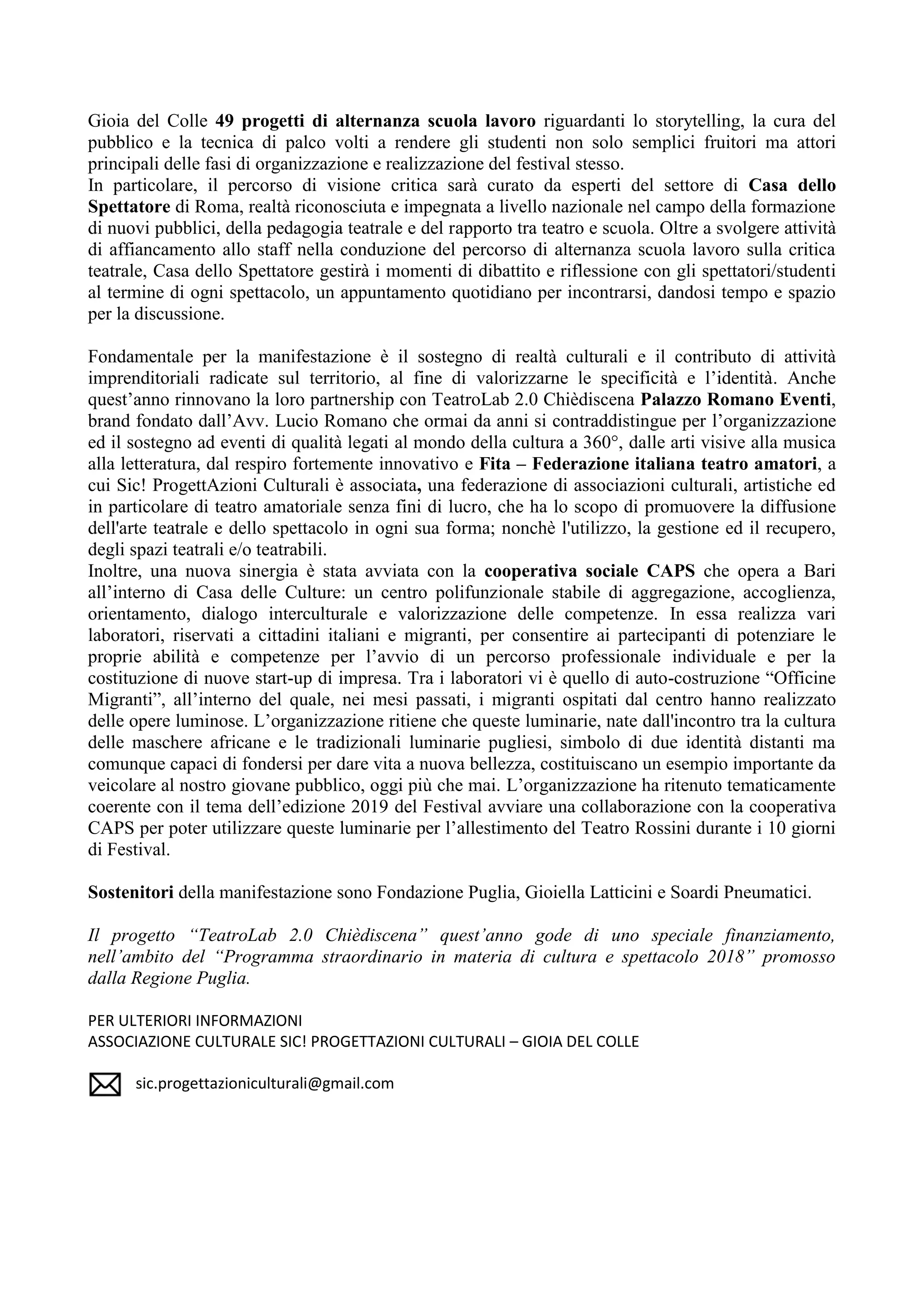 Festival teatro lab chi è di scena | PDF | Theater | Fine Art