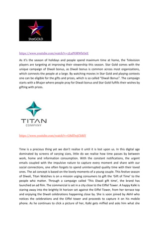 Festive marketing during diwali | PDF