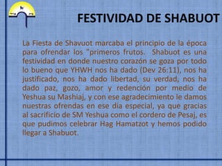 Festividad de shabuot | PPTX
