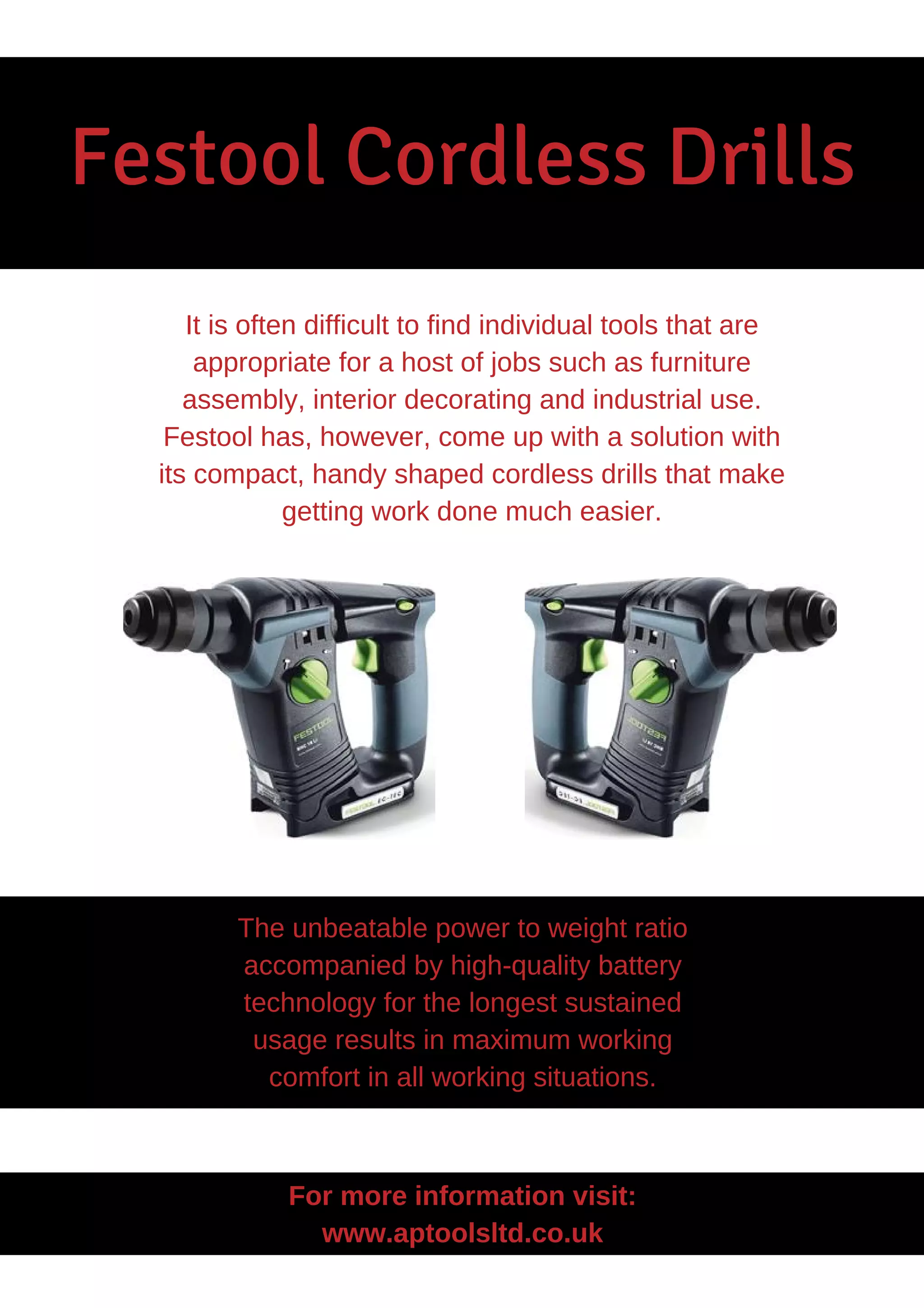 Festool Cordless Drills | PDF