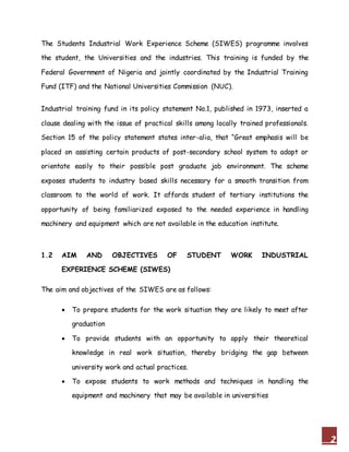 SIWES REPORT by Inyikim E. A. | DOCX