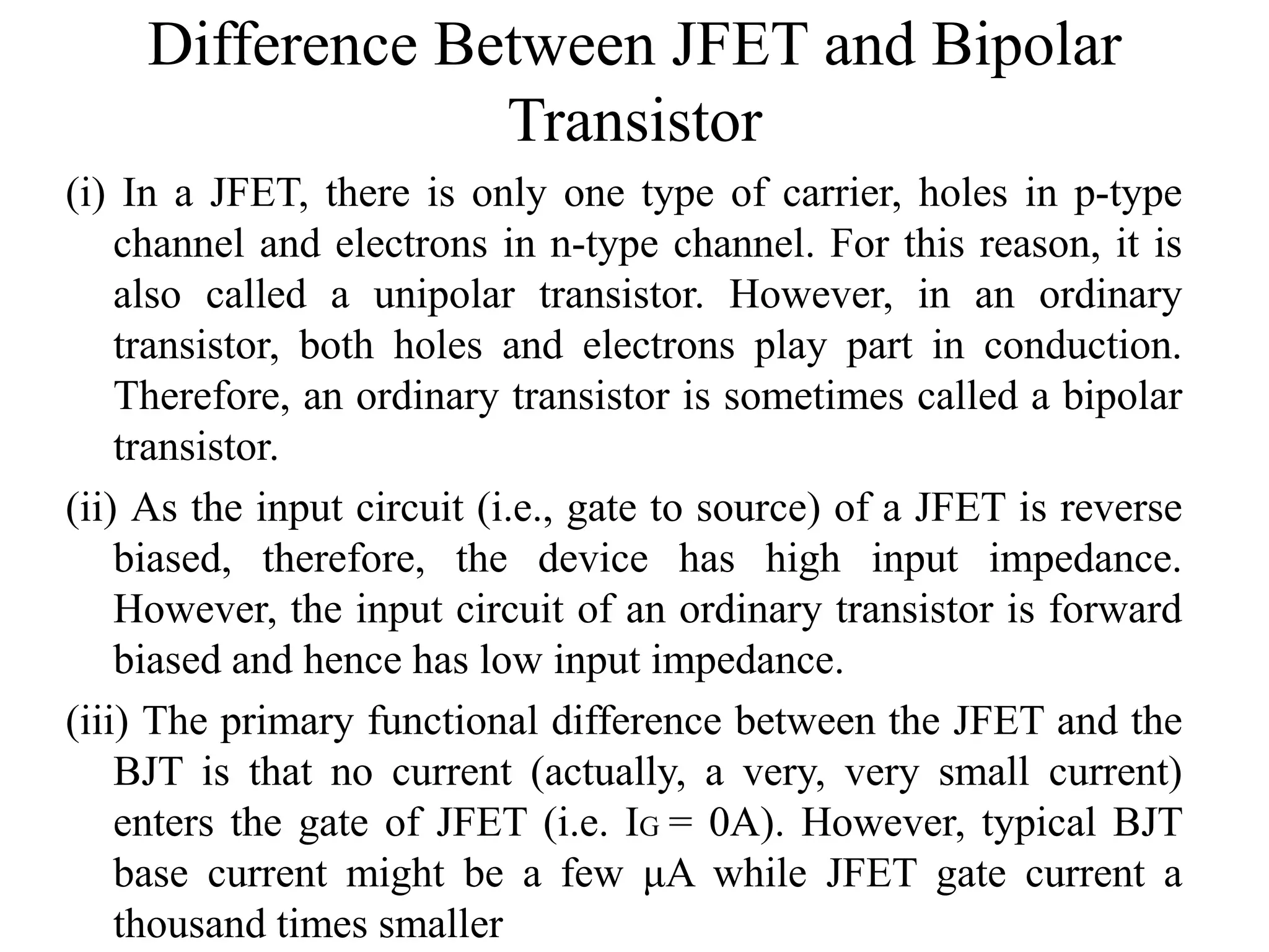 FIELD EFFECT TRANSISTERS (FET) | PPTX