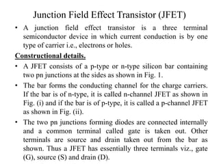FIELD EFFECT TRANSISTERS (FET) | PPTX