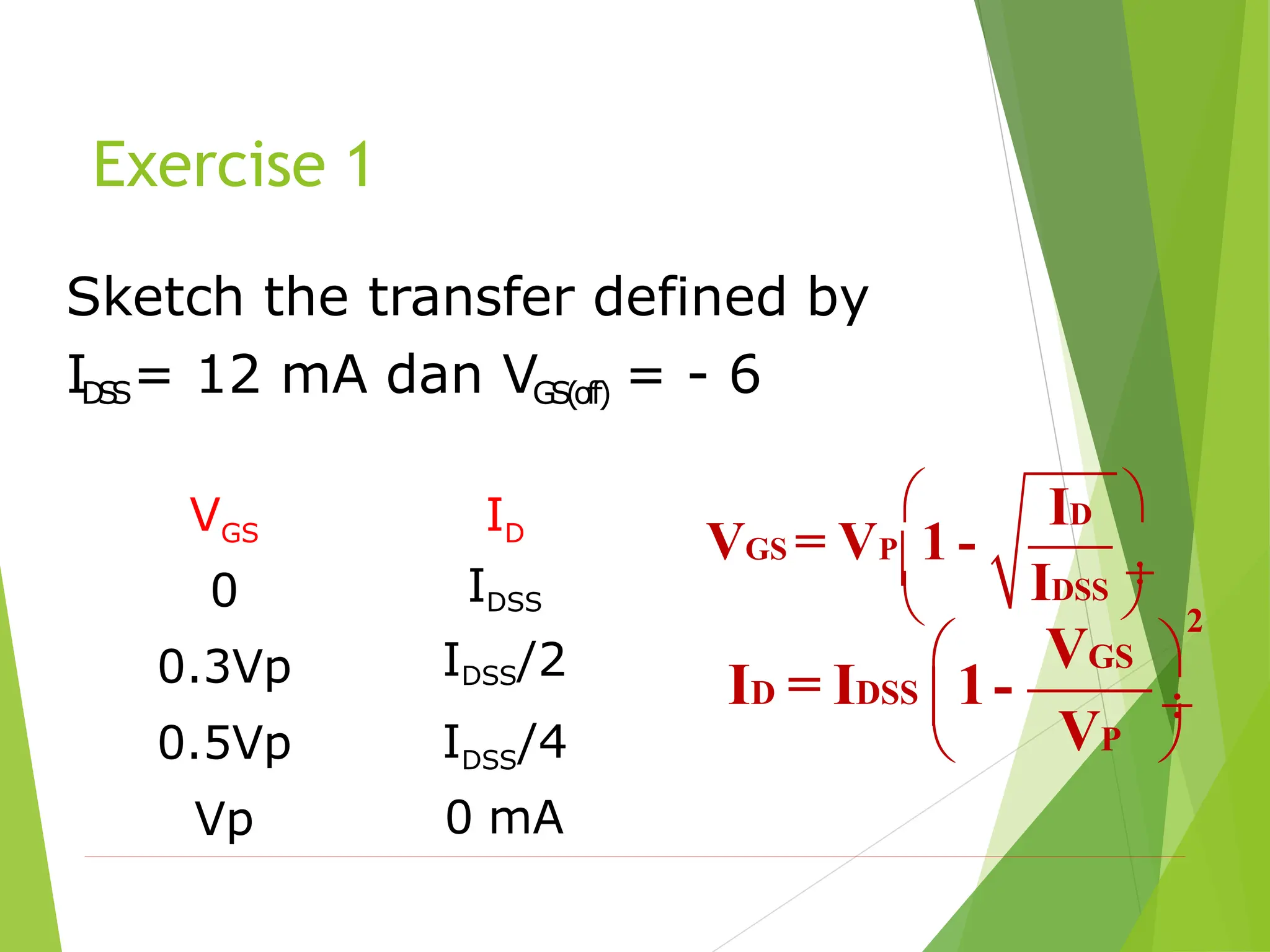 JUNCTION FIELD EFFECT TRANSISTOR CHARACTERISTICS | PPTX