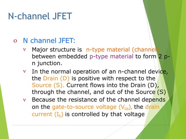 JUNCTION FIELD EFFECT TRANSISTOR CHARACTERISTICS | PPT
