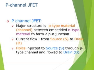 JUNCTION FIELD EFFECT TRANSISTOR CHARACTERISTICS | PPTX