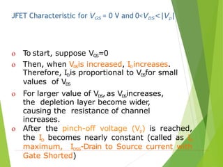 JUNCTION FIELD EFFECT TRANSISTOR CHARACTERISTICS | PPTX