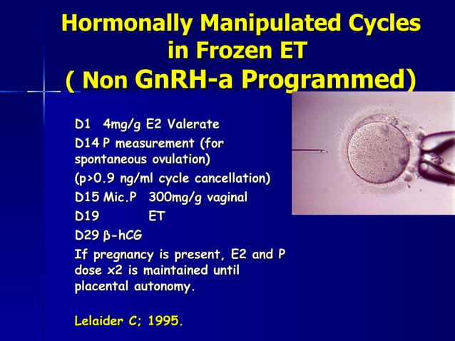 ENDOMETRIAL PREPARATION IN FROZEN EMBRYO TRANSFER CYCLES | PPT