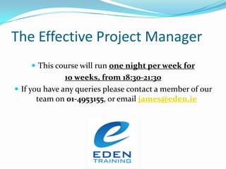 Fetac level 6 certificate in project managment | PPTX