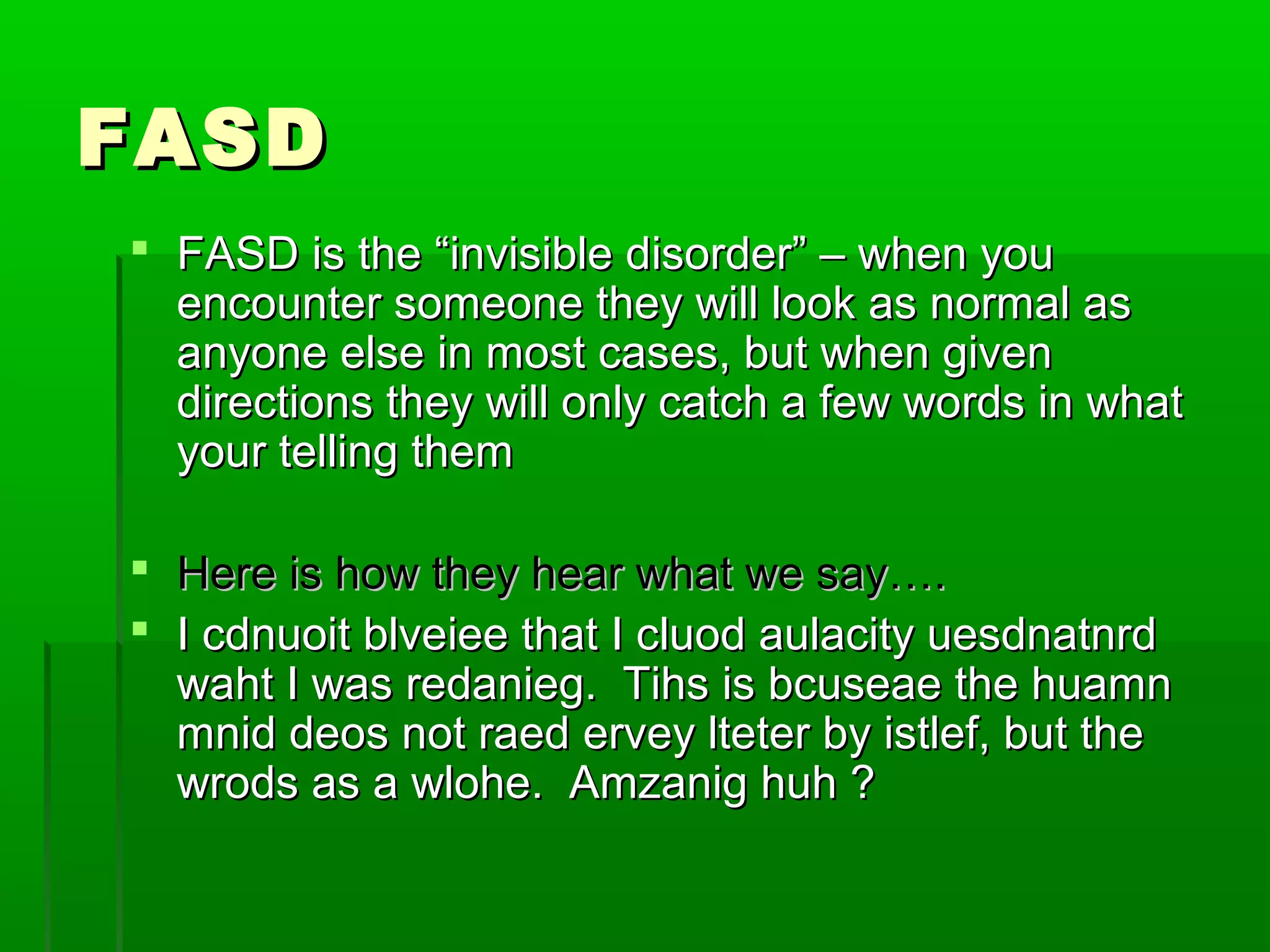 FASD Fetal Alcohol-Spectrum-Disorder | PPT