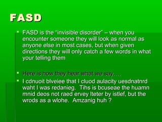 FASD Fetal Alcohol-Spectrum-Disorder | PPT