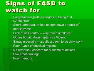 FASD Fetal Alcohol-Spectrum-Disorder | PPT