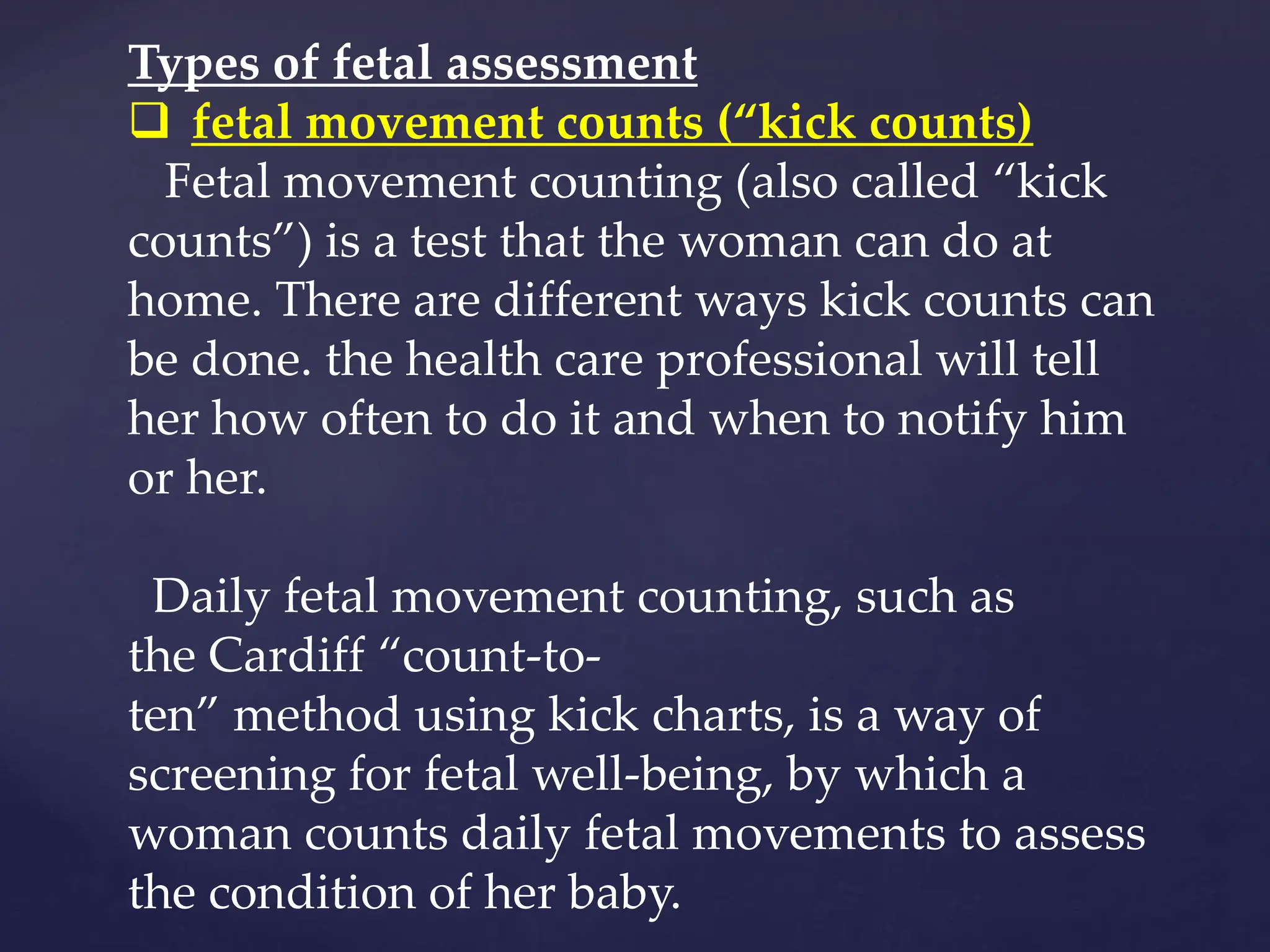 Fetal Kick Counts