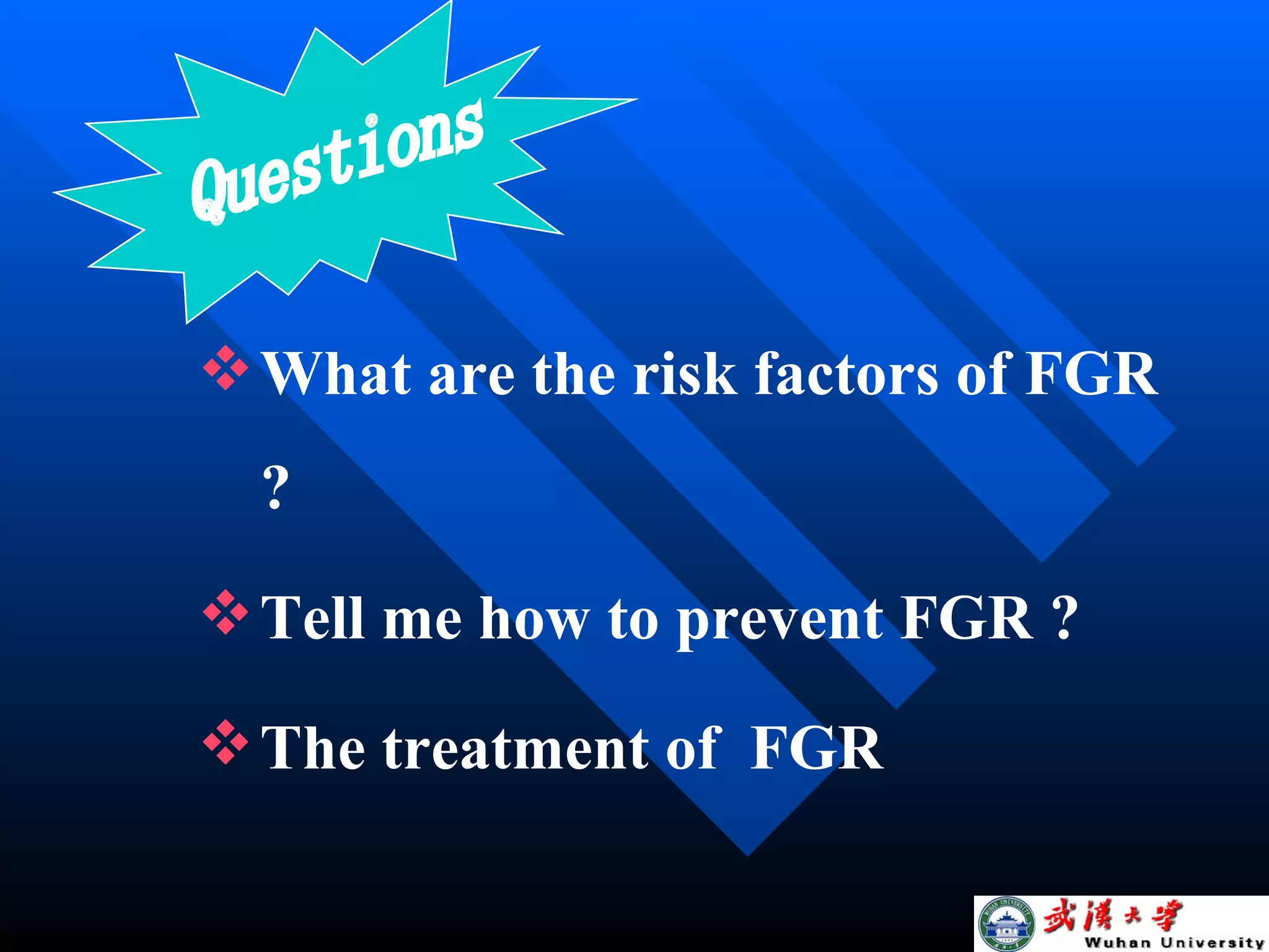 Fetal Growth Restriction(Fgr)改 | PPT