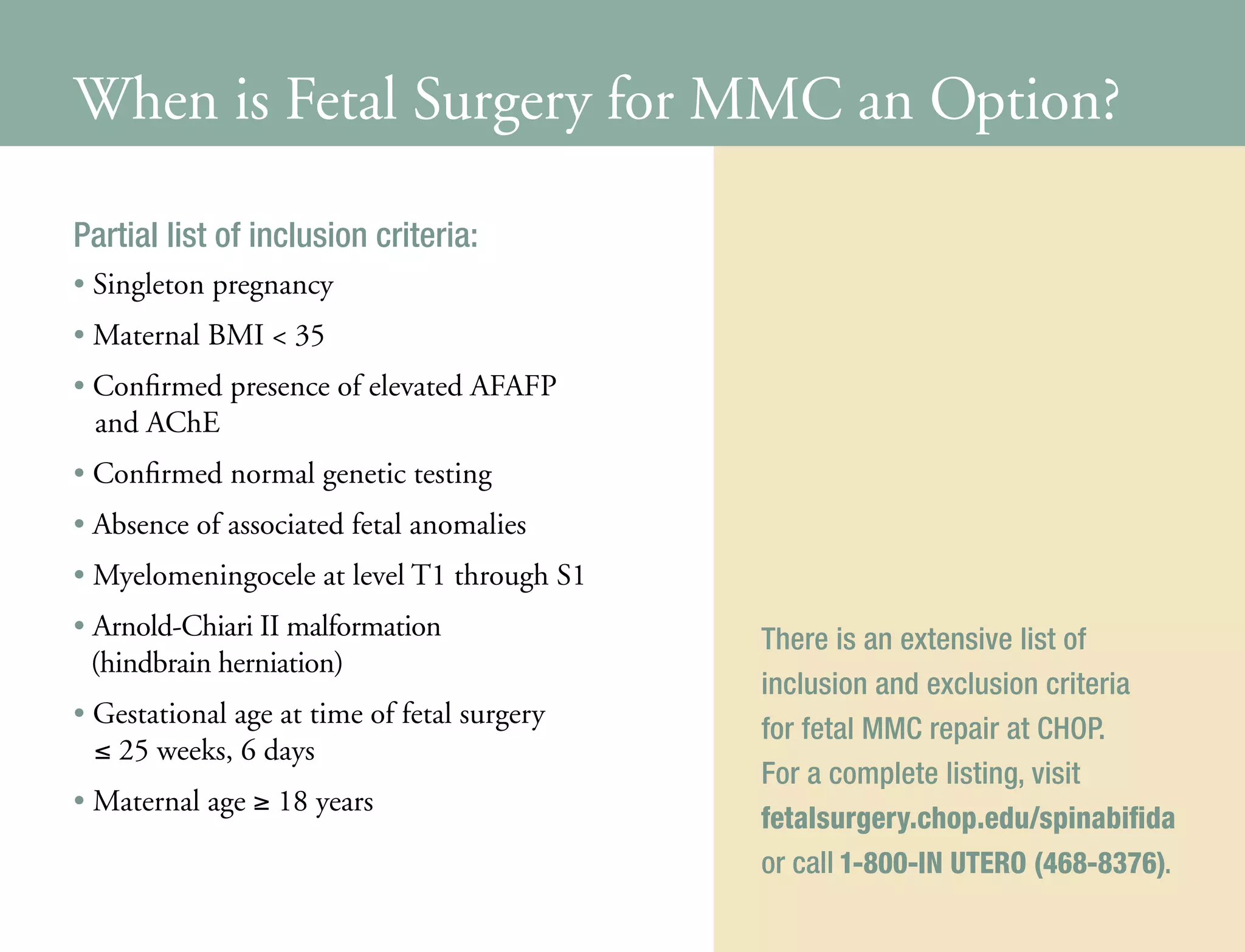 Fetal Surgery for Spina Bifida | PDF