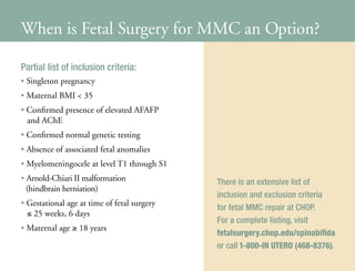 Fetal Surgery for Spina Bifida | PPT