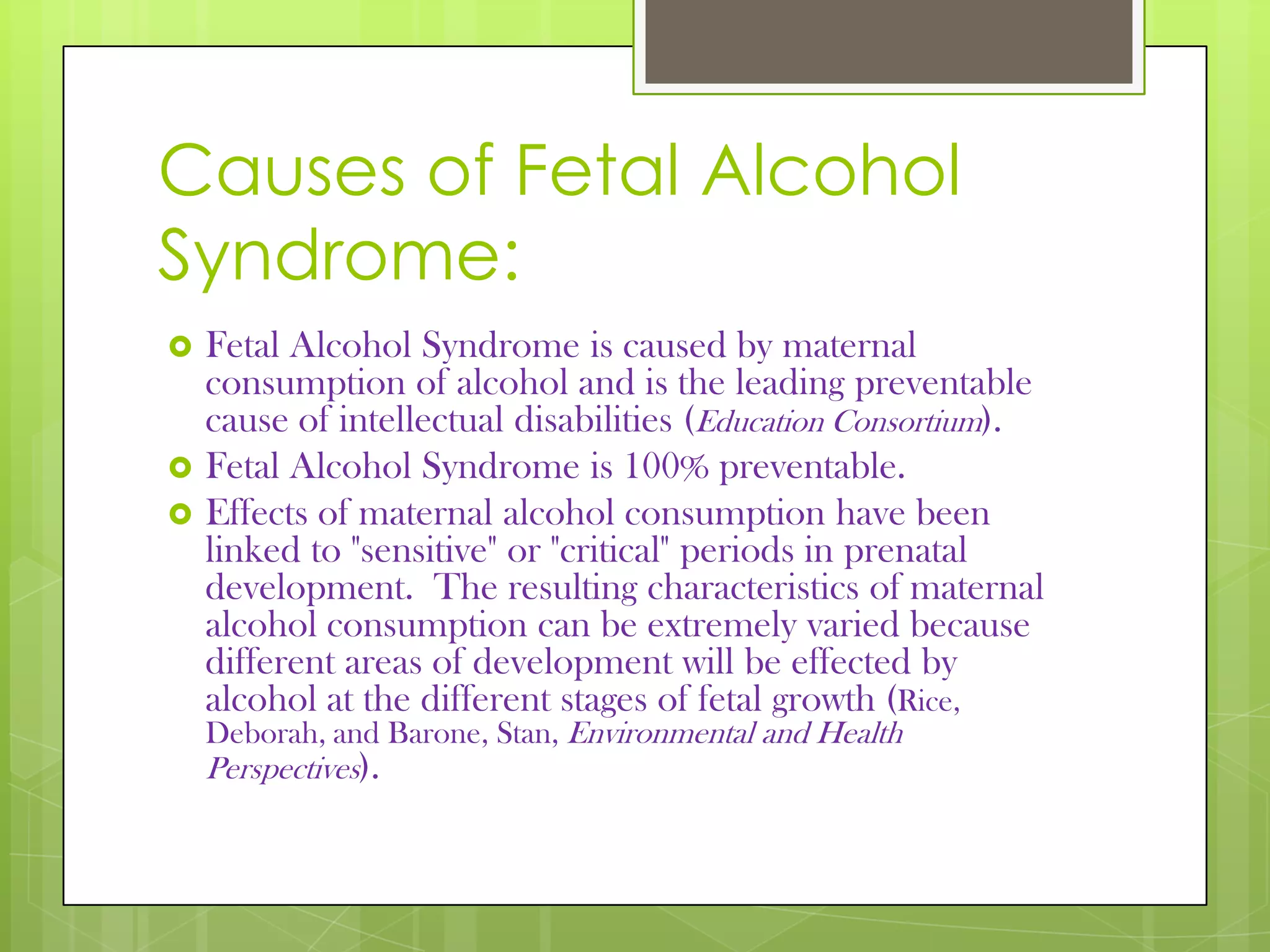 Fetal alcohol syndrome (fas) | PPTX