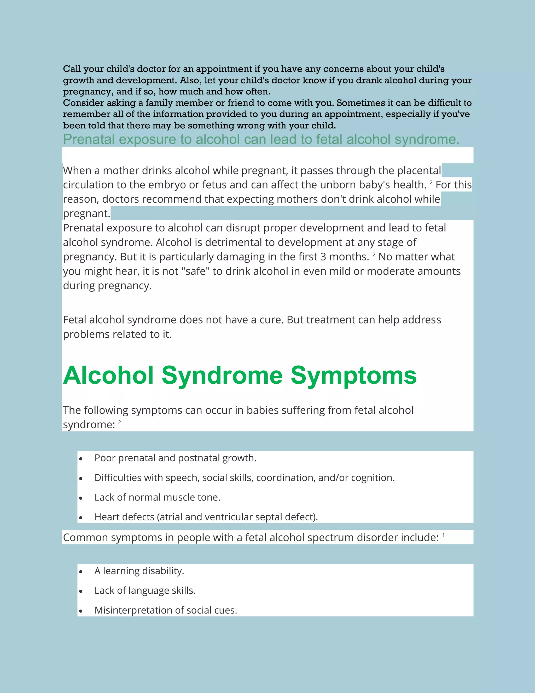 Fetal alcohol syndrome treatment2 | PDF