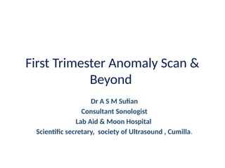 First trimester fetal anomaly scan and beyond part 2 .pptx