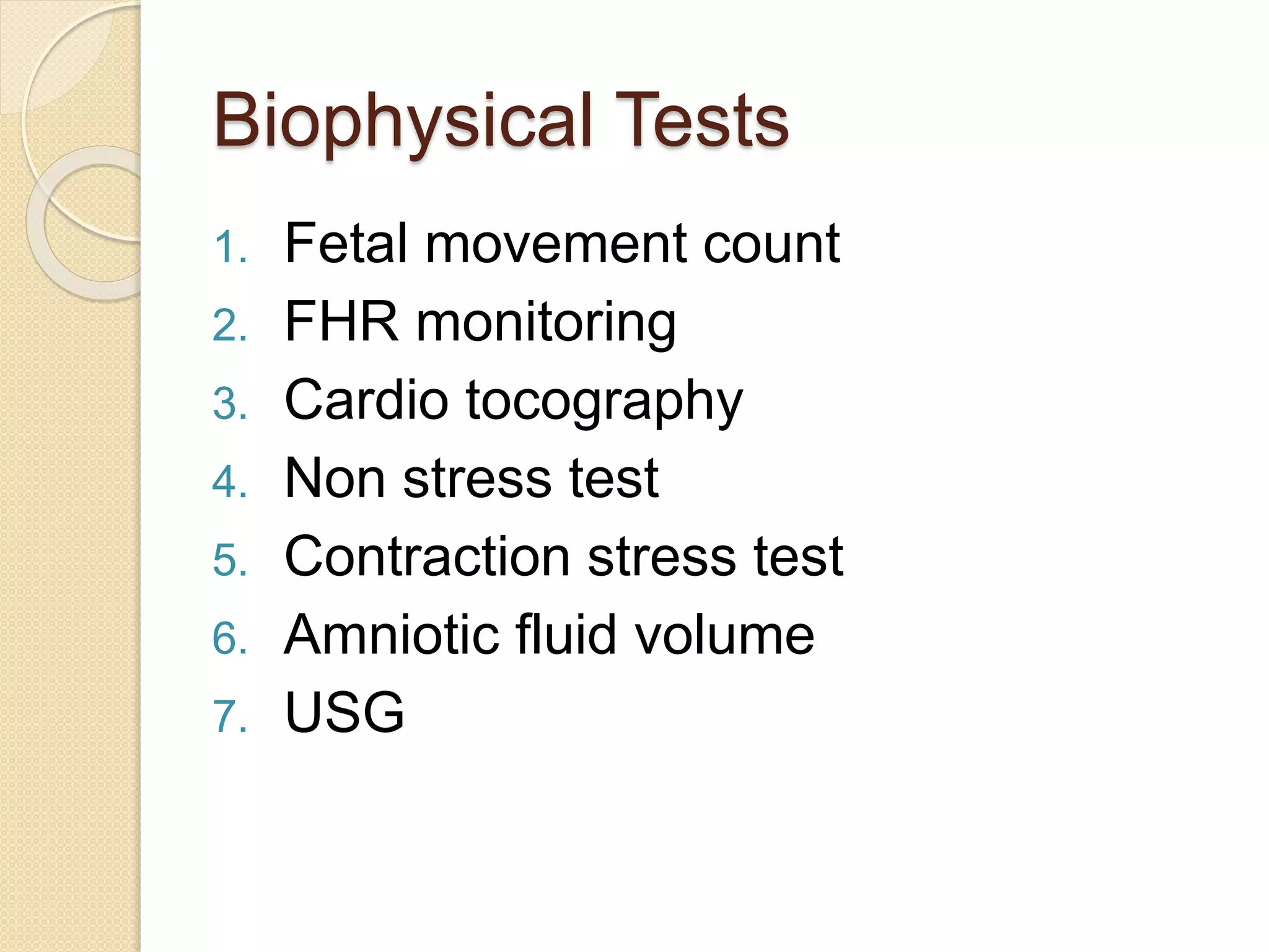 biophysical assessment of fetus | PPTX