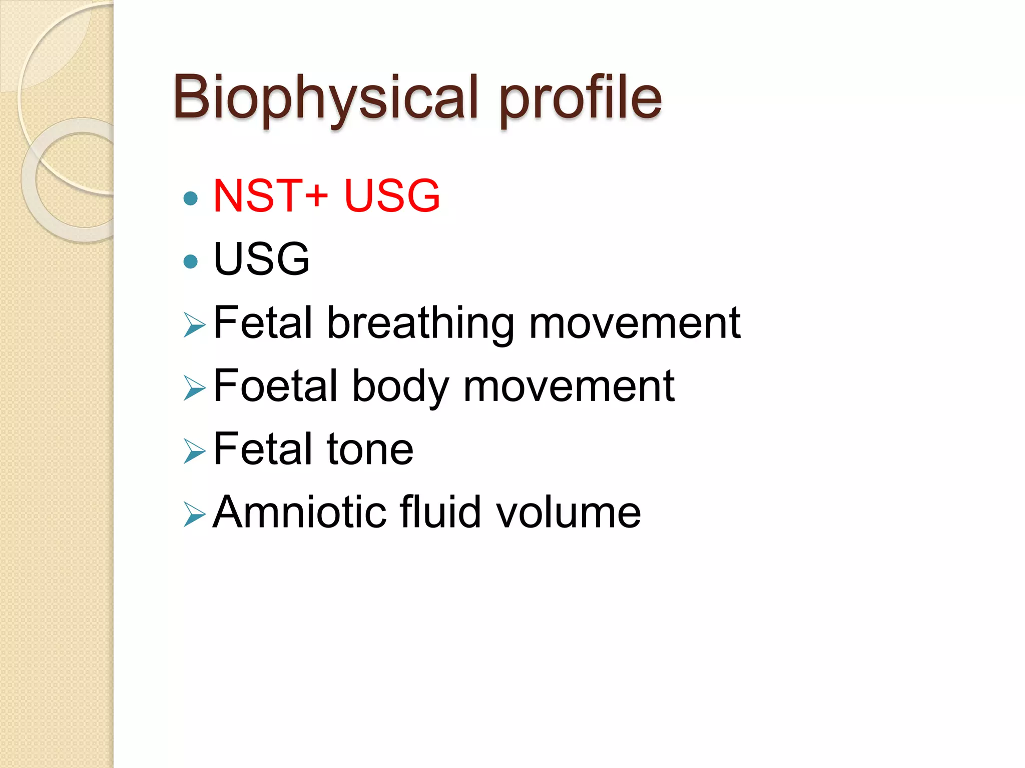 biophysical assessment of fetus | PPTX
