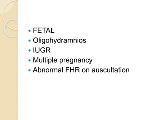 biophysical assessment of fetus | PPTX