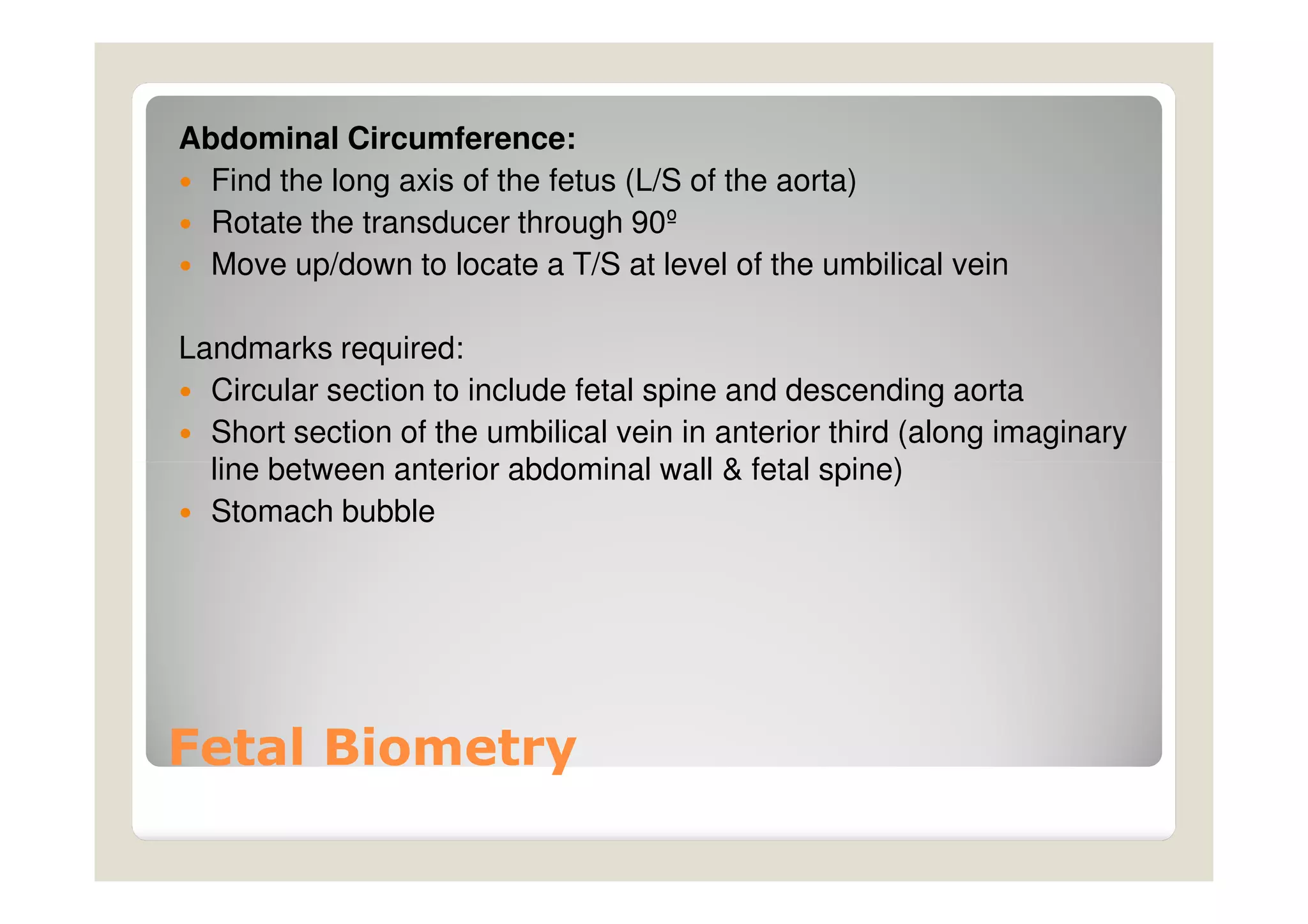 Fetal biometry | PDF