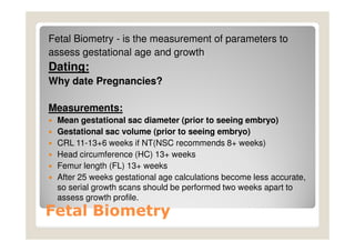 Fetal biometry | PDF
