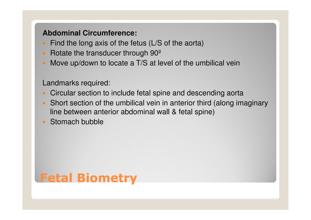 Fetal biometry | PDF