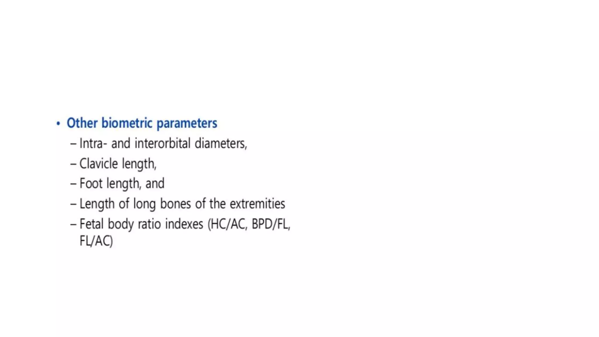 Fetal biometry parameters lk | PPTX