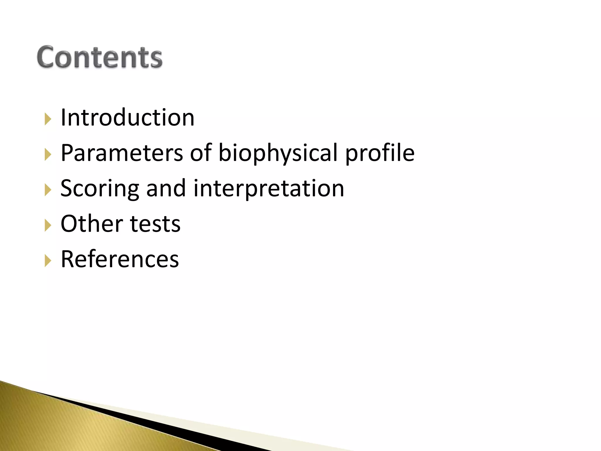 Fetal biophysical profile | PPTX
