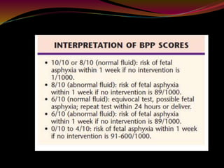 Fetal biophysical profile | PPTX