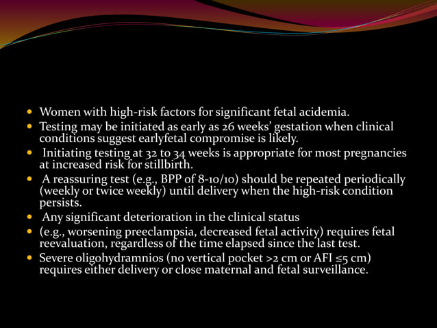 Fetal biophysical profile | PPTX