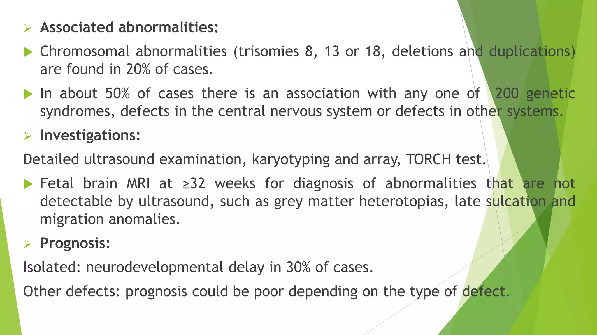 Fetal central nervous system anomalies | PPT