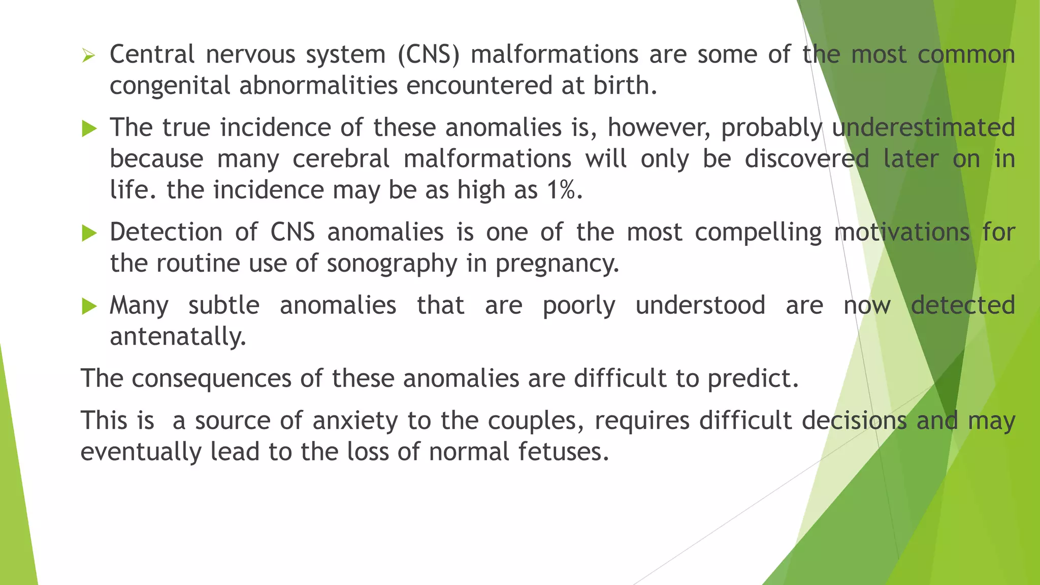 Fetal central nervous system anomalies | PPT
