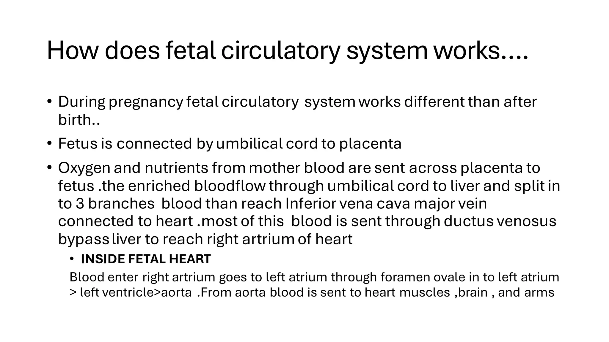 Fetal Circulation , explain in easy way | PPT
