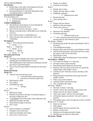 Fetal development | PDF