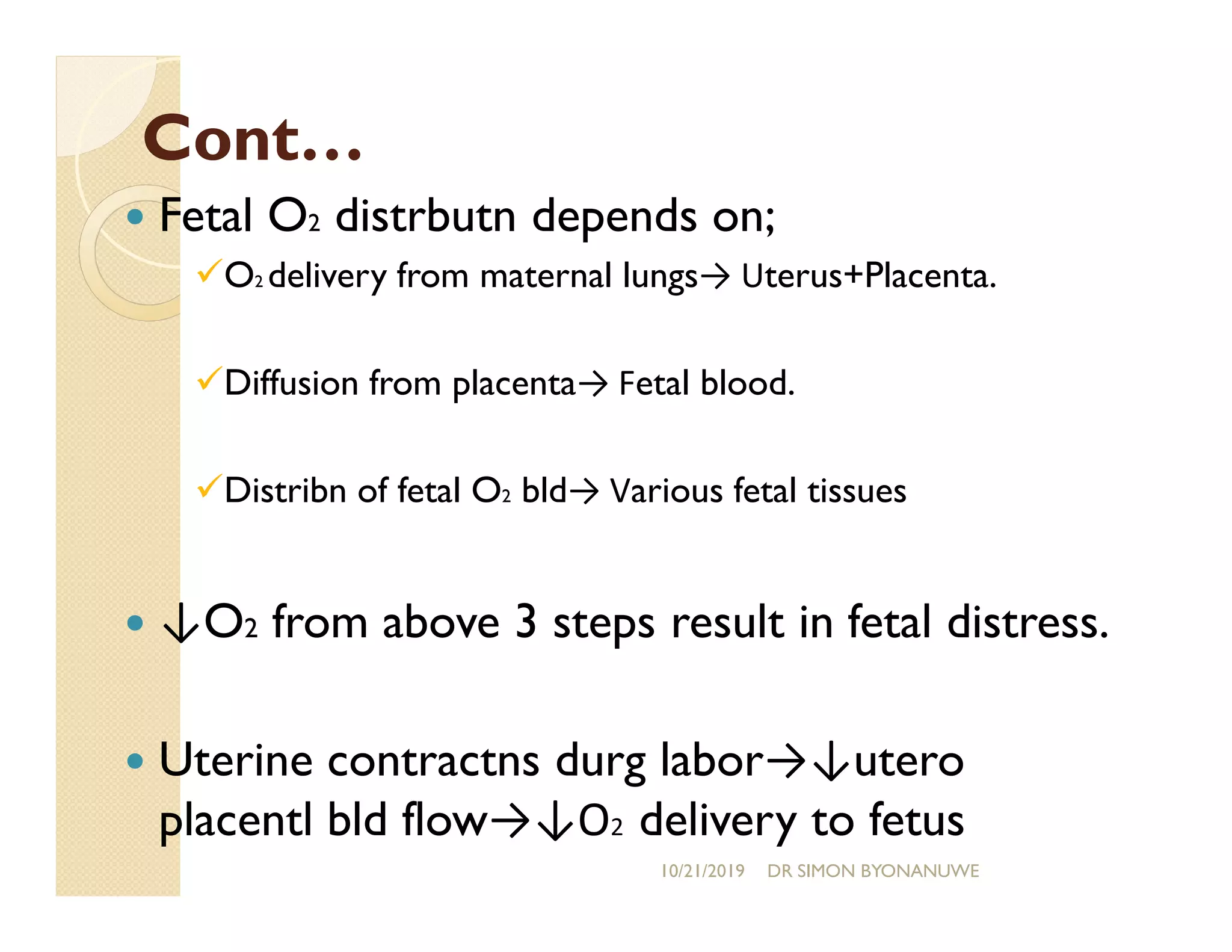 Fetal Distress Dr SimonByonanuwe | PDF