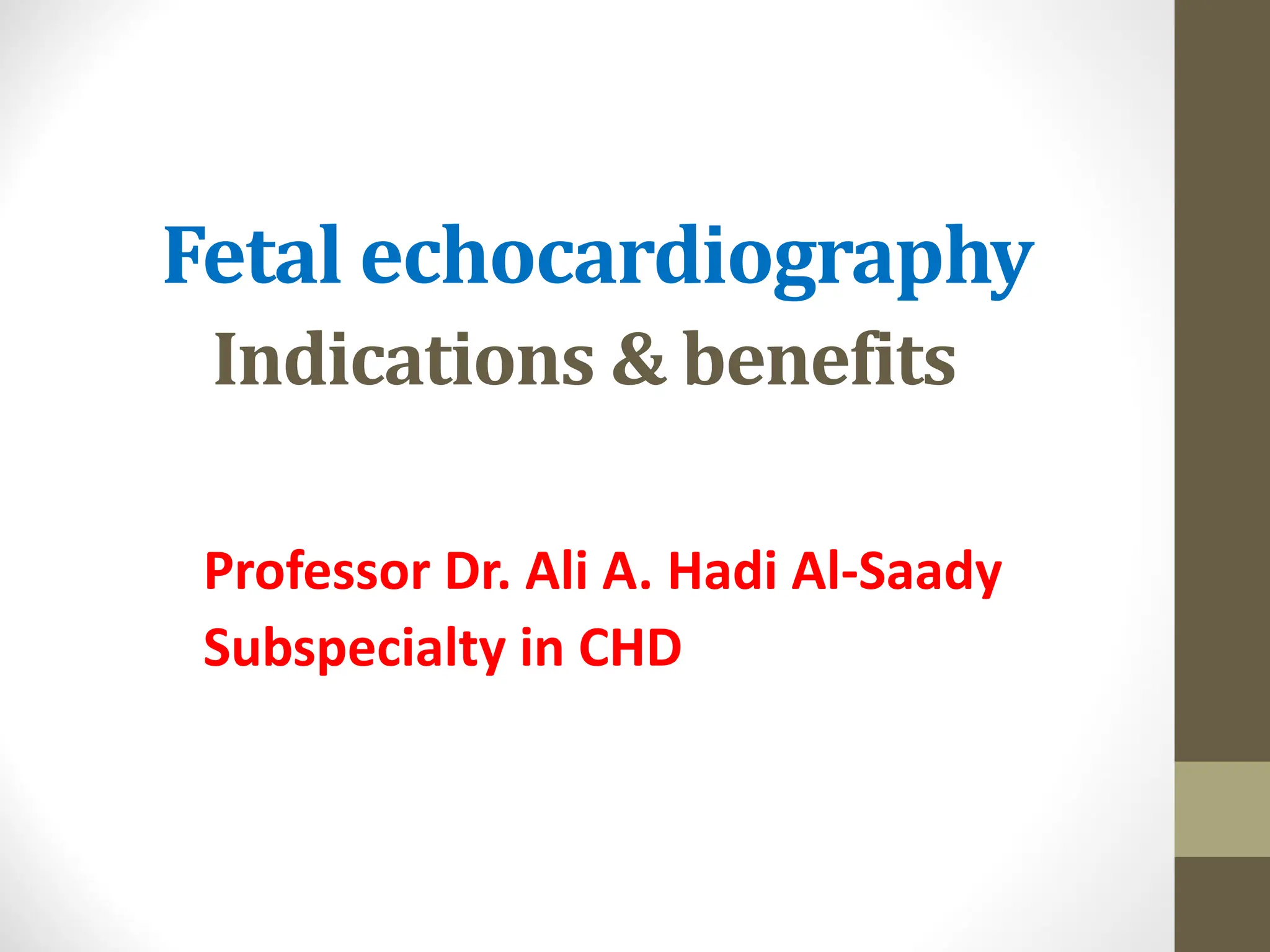An introduction to Fetal echocardiography | PDF