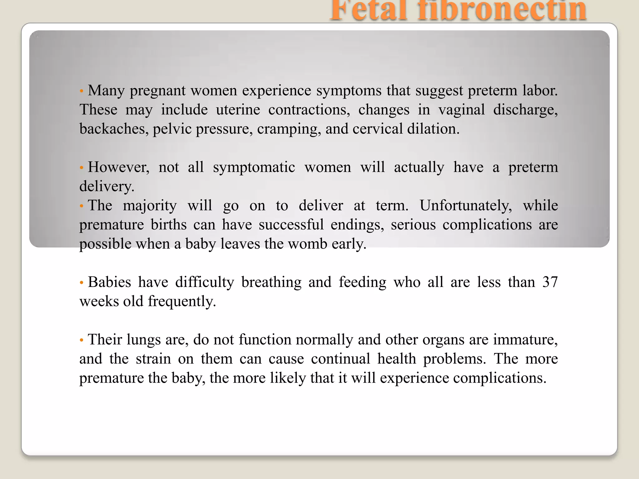 Fetal fibronectin | PPTX