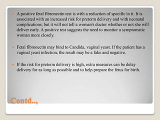Fetal fibronectin | PPTX