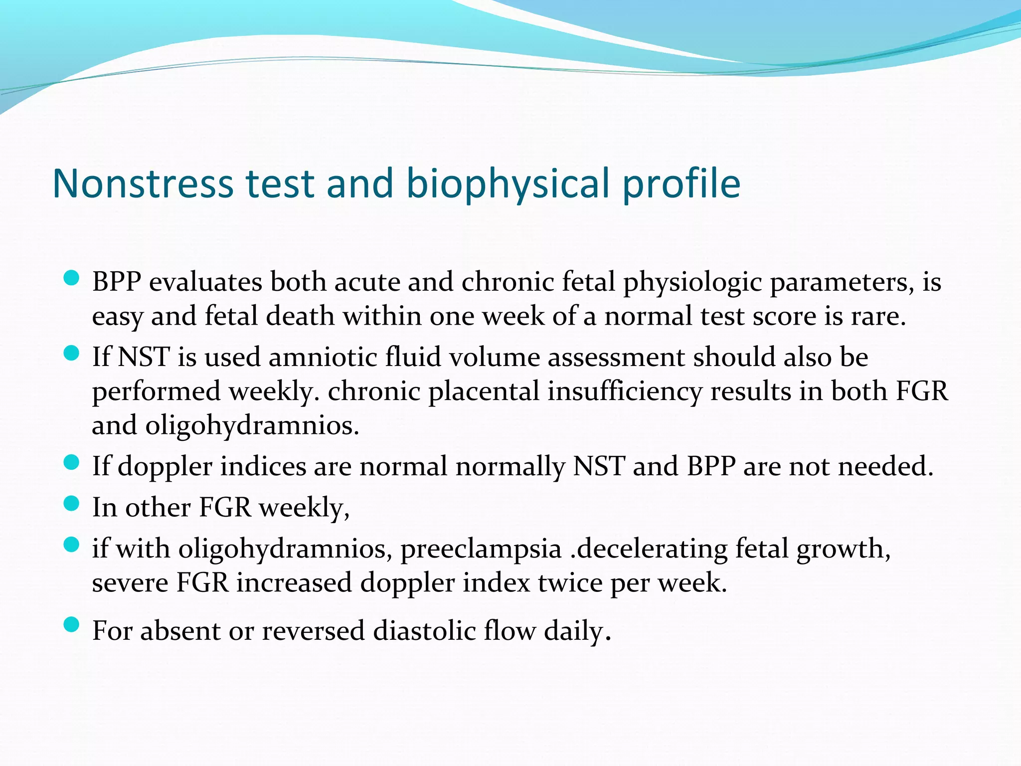 Fetal growth restriction:Evidence based management 2018 | PPT