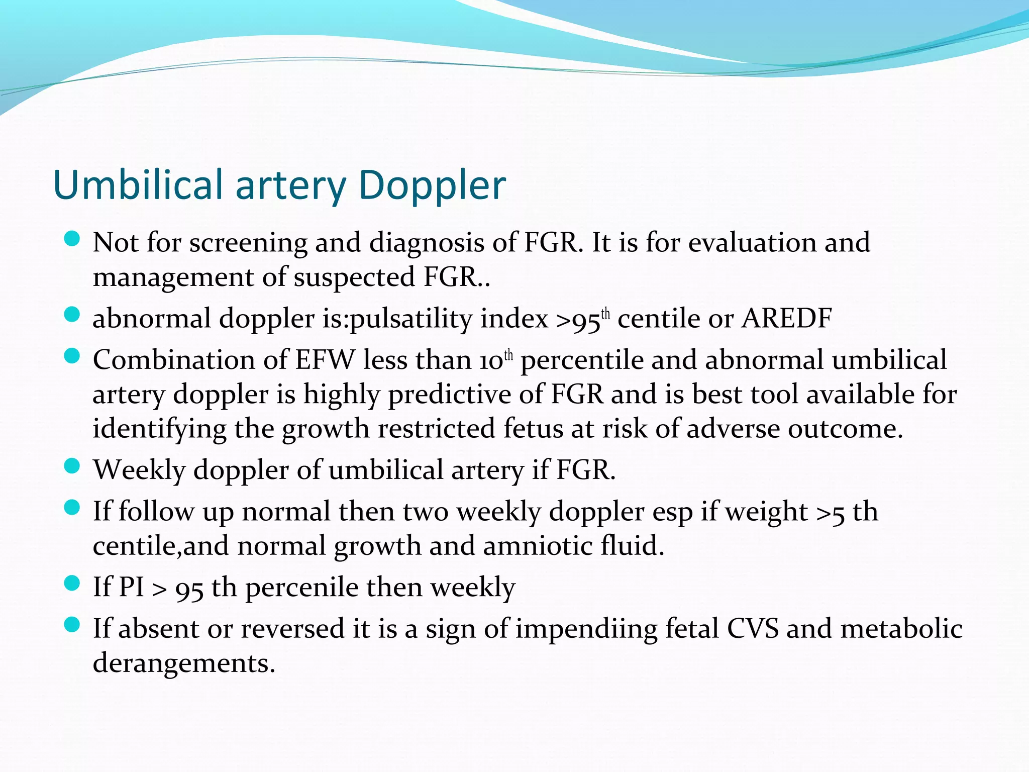 Fetal growth restriction:Evidence based management 2018 | PPT