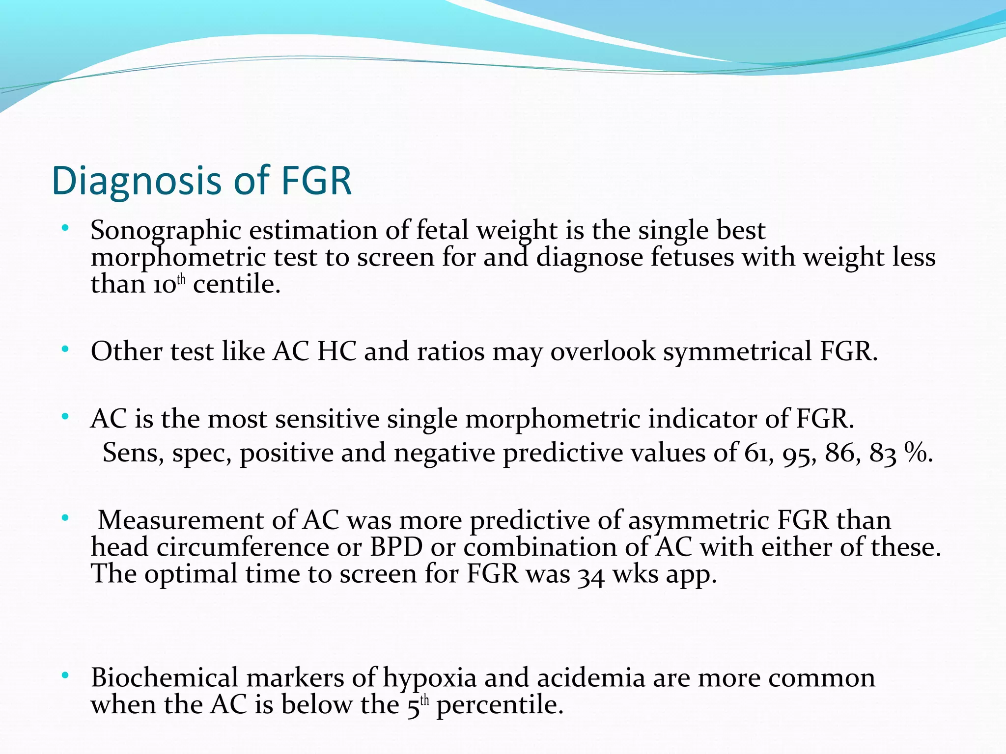 Fetal growth restriction:Evidence based management 2018 | PPT