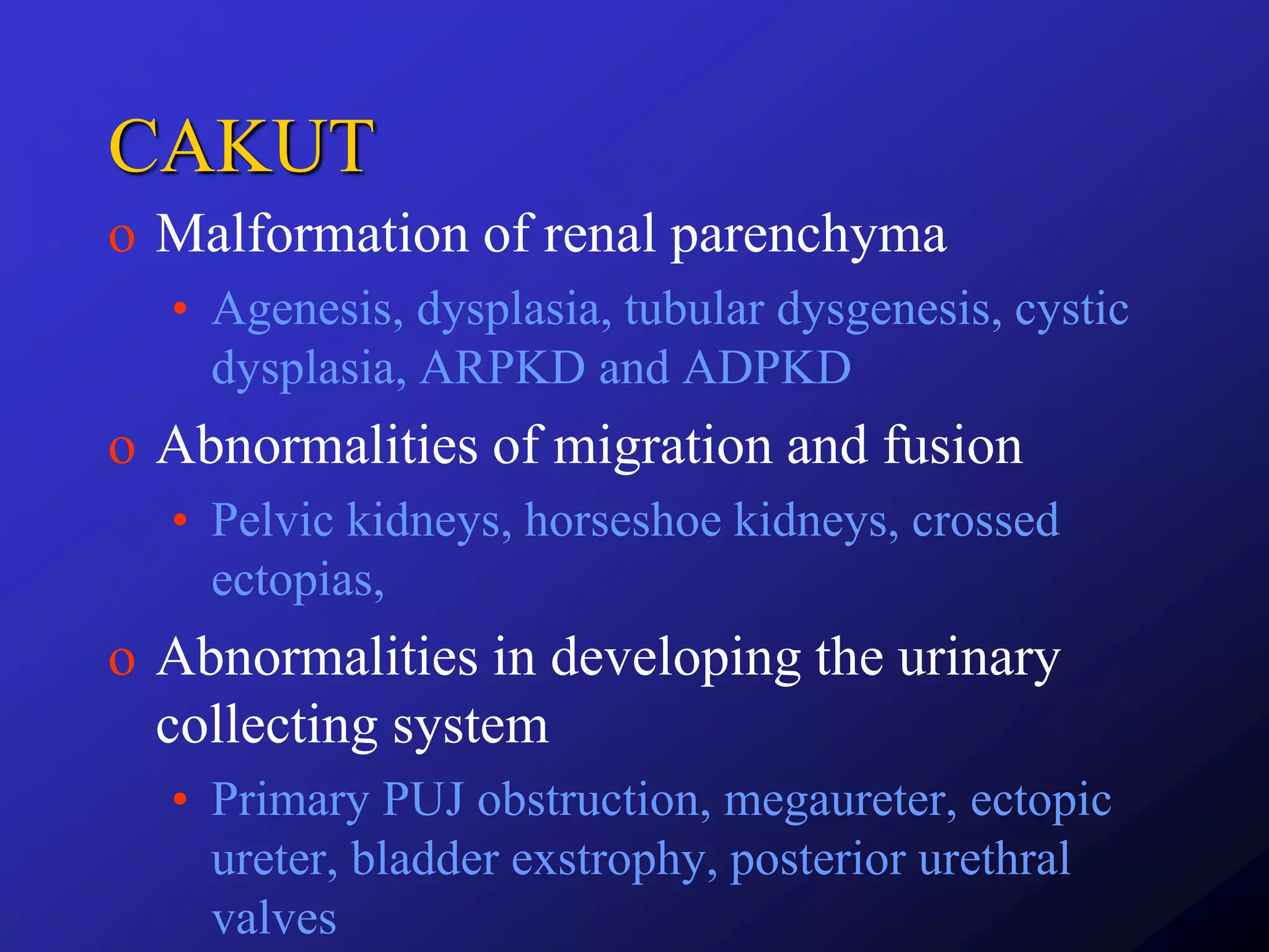 Antenatal diagnosis of Congenital Anomalies of Kidneys and Urinary ...